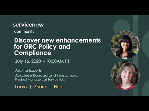 7/16 Ask the Experts: Discover new enhancements for GRC Policy and Compliance