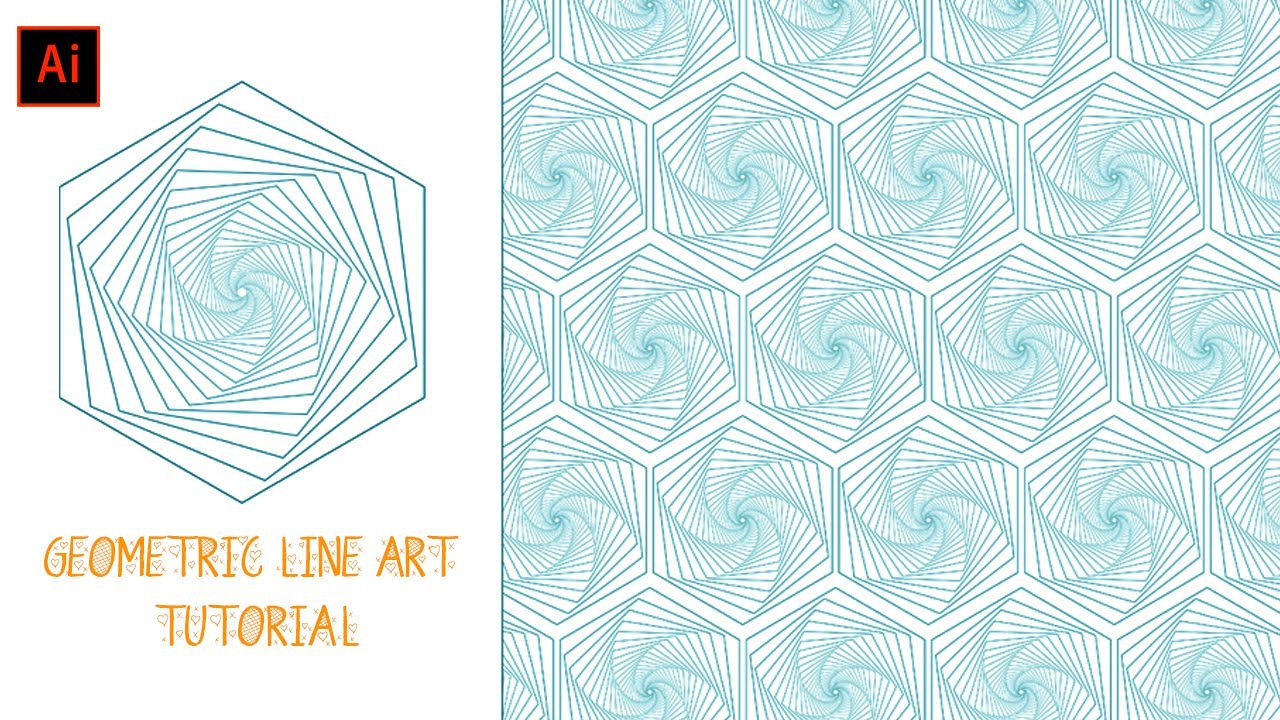 Geometric Line Art Tutorial | Adobe Illustrator | Uptographer