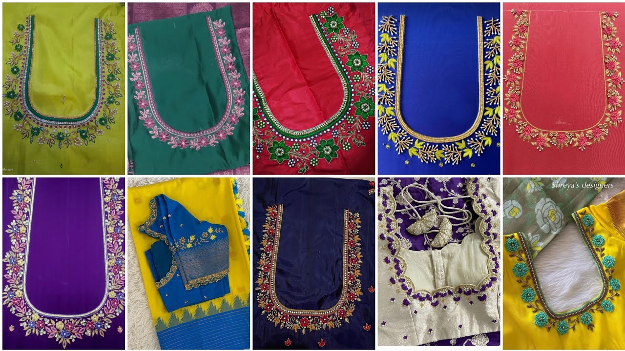 50+Latest Maggam work blouse designs/Aari work blouse design ideas 2024