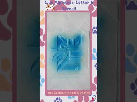 STL file Cat Alphabet Letter E Stencil 🐱 ・3D printing template to ...