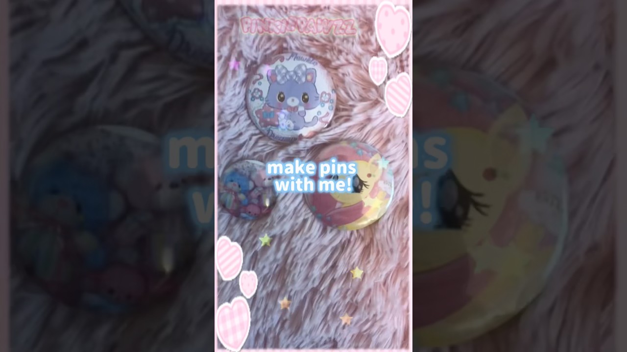 lets make pins ! ^o^ 🧁🎀 #cutecore #cute #kawaii #diy #craft #pink #sanrio #foryou