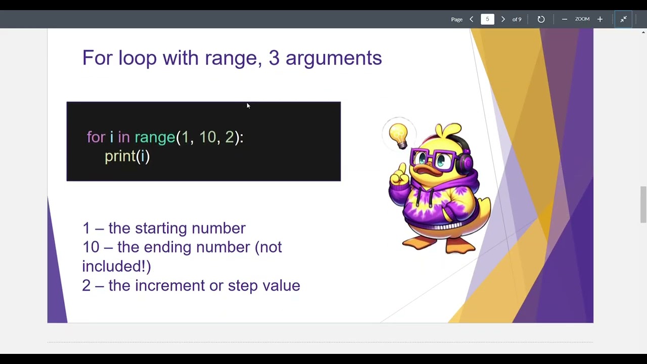 Looping in Python - Power Point