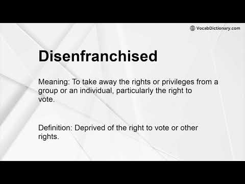 Disenfranchised Meaning