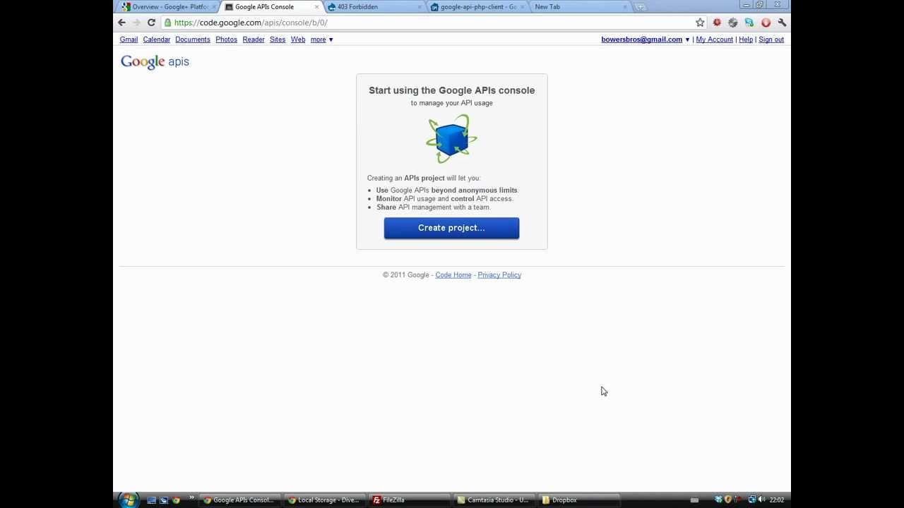 Google+ API Tutorial - Obtaining an API Key
