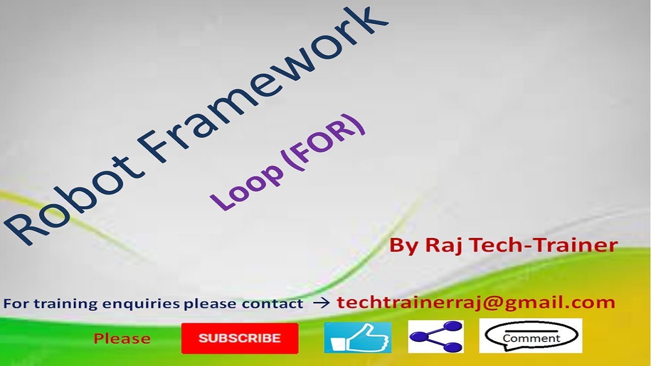 Robot Framework Tutorial - Python - Selenium (Part-10) : For Loop