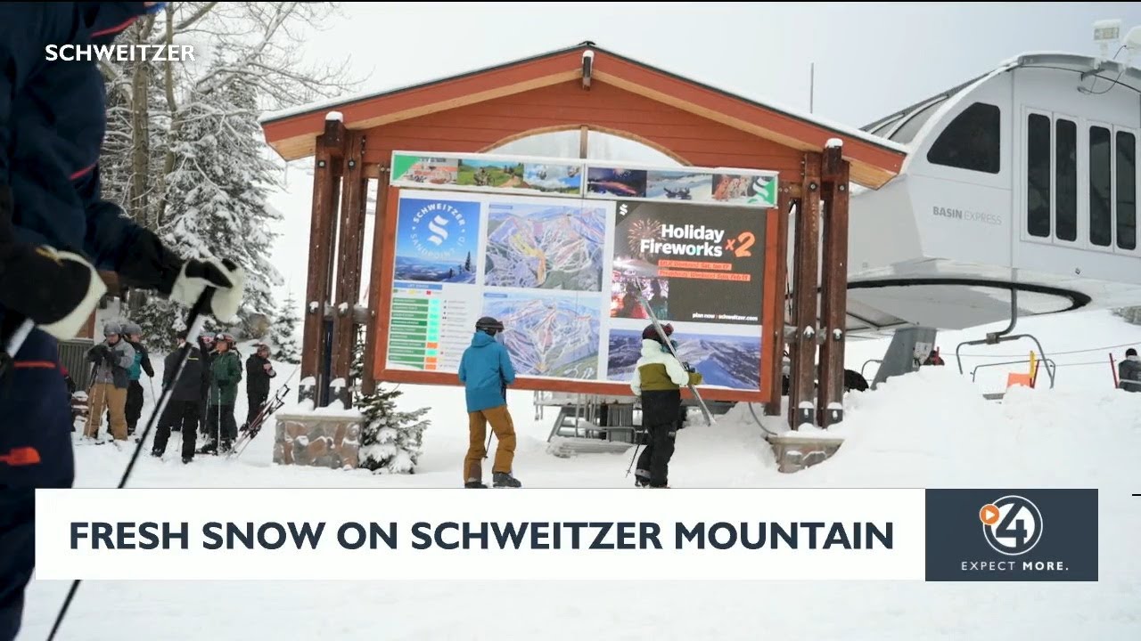 Fresh snow on Schweitzer Mountain