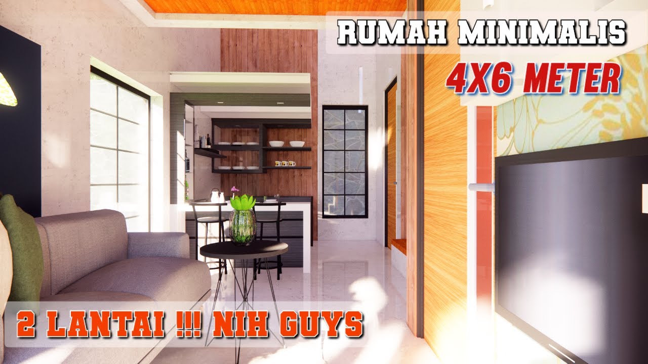 Tidak Ke Habisan Ide, Bangun Rumah 4x6 2 Lantai Yang Cocok Di Huni Untuk Keluarga Kecil, Mantap