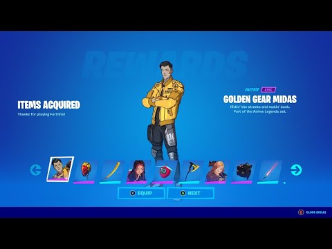 How To Get Anime Legends Pack FREE Fortnite (Golden Gear Midas, Ricochet Rox & More) Lil' Kart Emote