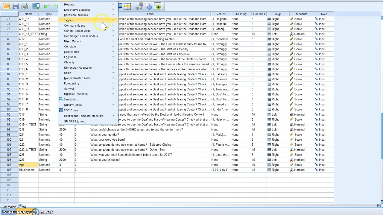 SPSS Tutorial: Recode into Different Variables