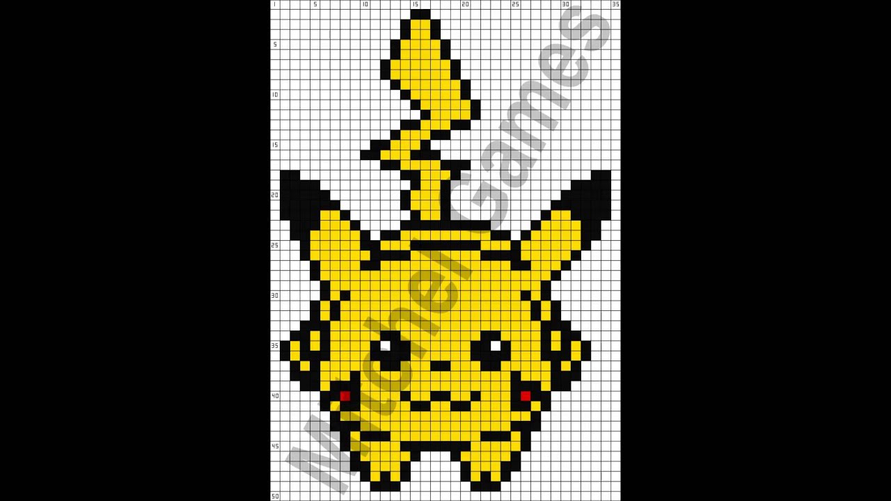 Minecraft - Pikachu (35x50 Pixel) (Template)