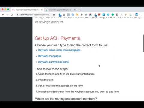 How to setup automatic payment at keybank