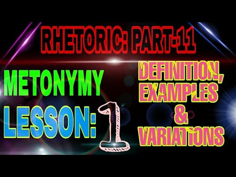 Defintion and Examples of Metonymy and Its Varieties (Lesson-1)《Rhetoric, Part 11》