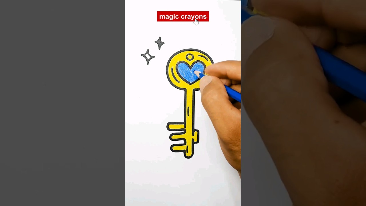 coloring page golden key #shorts