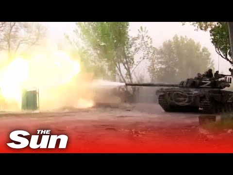 Lazy Russian Sitzkrieg with Rusty Hunk of Junk Tanks Belching Diesel ...