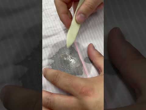 The process of removing 🩸 stains at a dry cleaners. #stainremoval #howto #shorts