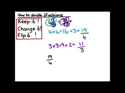How to divide fractions for kids