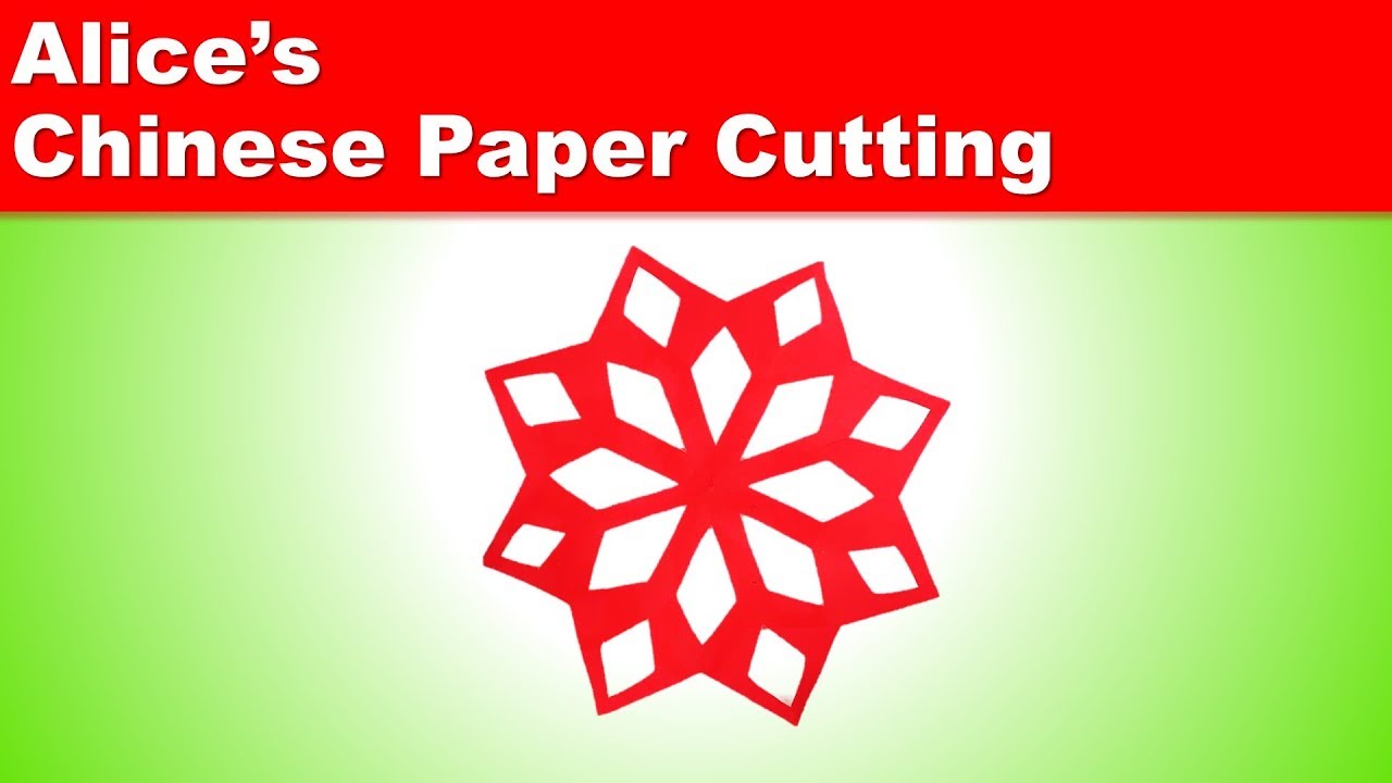 Chinese Paper Cutting 41 ice flower,Paper Craft,Jian Zhi,chinese style,chinese new year