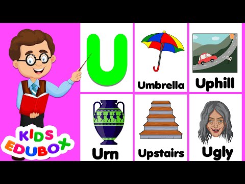Learn 8 Words From U For Kids | Words That Start With U | Kids Learning Videos For 3 Year Old
