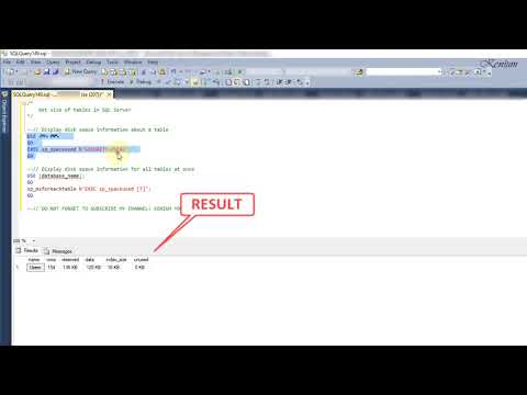 Get size of tables in SQL Server / #SQLTutorials