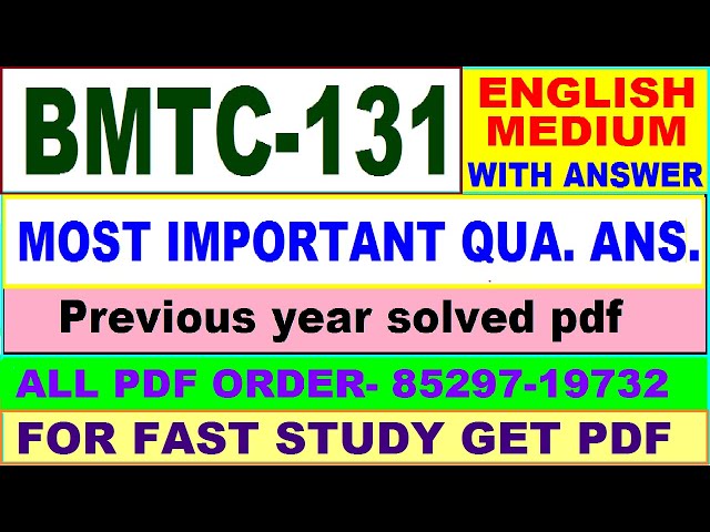 Essential Questions and Preparation Tips for BMTC 131 Exams | Galaxy.ai | Galaxy.ai