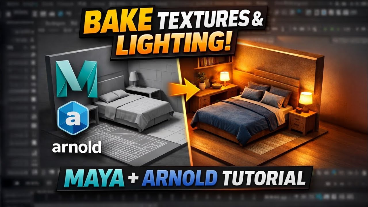Maya Lighting Bake Tutorial | Arnold Texture & Light Baking