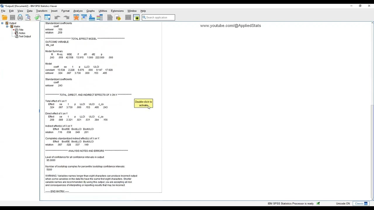 Mediation Analysis Using Process Macro in SPSS – Plus Write Up In APA Style