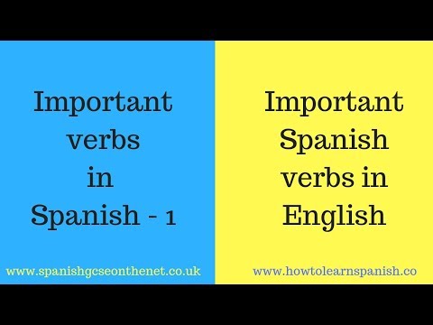 Spanish verbs you need to know - set 1
