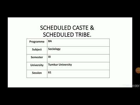 Session-61. Brief Introduction, Meaning and Definition of Scheduled Castes.