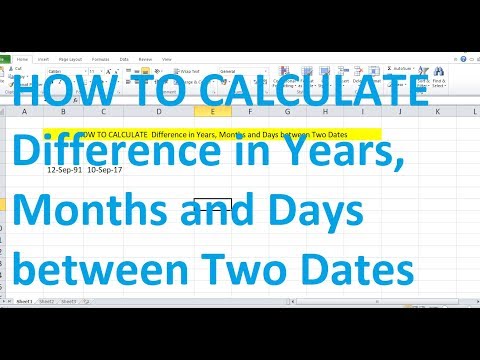 HOW TO CALCULATE Difference in Years, Months and Days between Two Dates