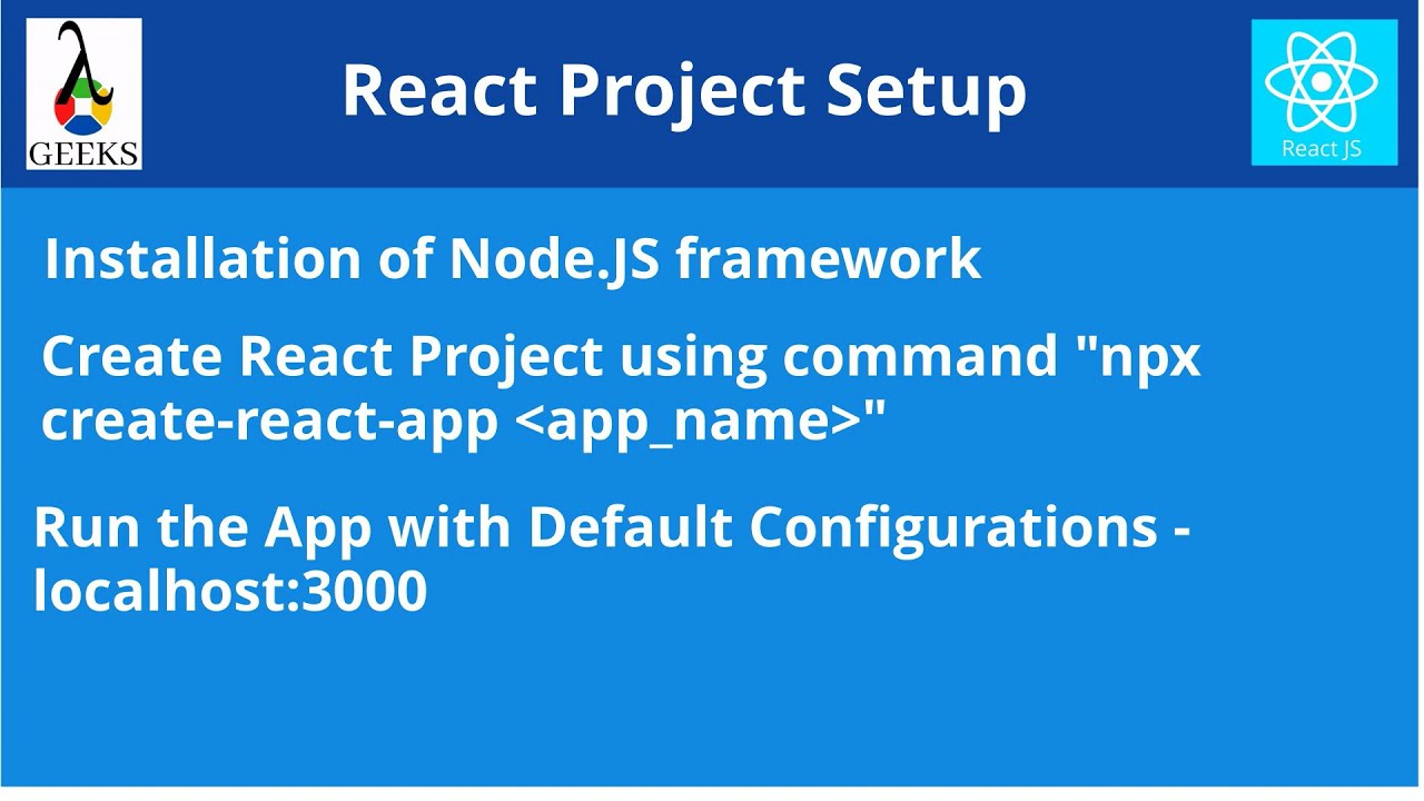 React JS Tutorial-2 : How to install react JS and how to create first app in react js