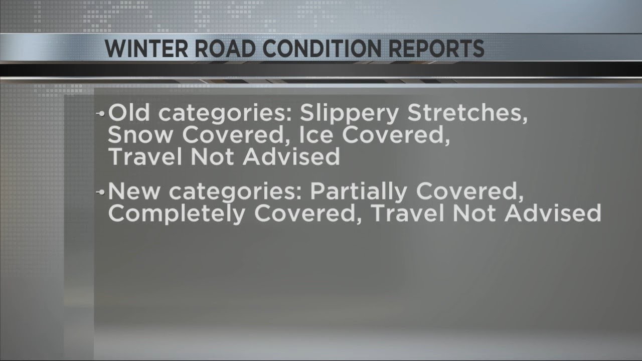 DOT changes 511 categories for road conditions