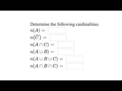 Determine Cardinality of Sets Using a Venn Diagram | Math Help from ...