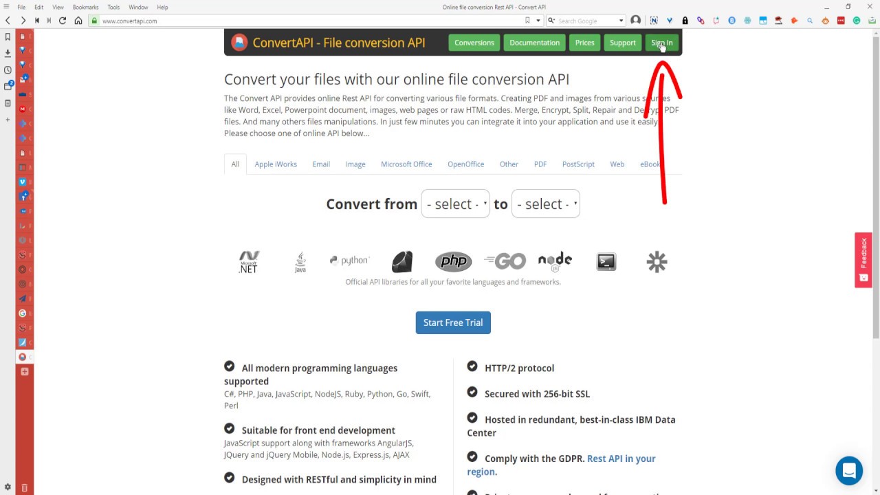 PDF stack ConvertAPI Secret Key