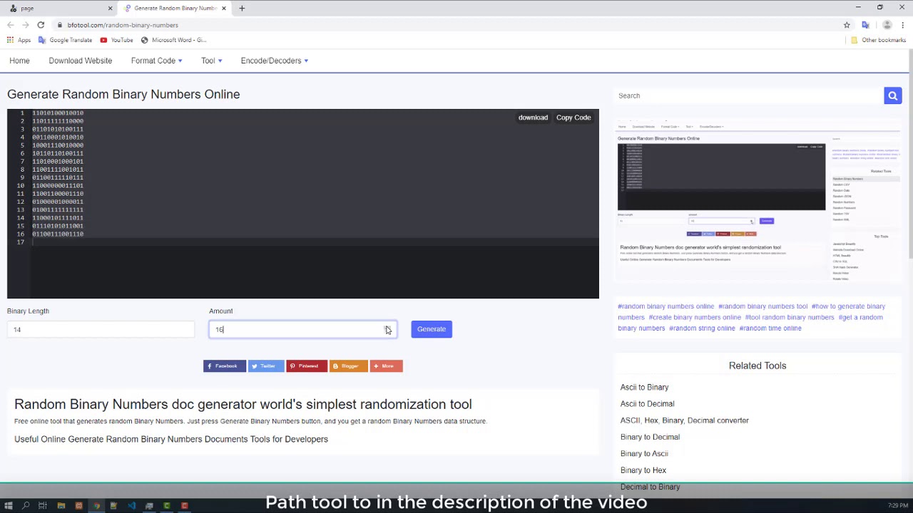 Generate Random Binary Numbers Online