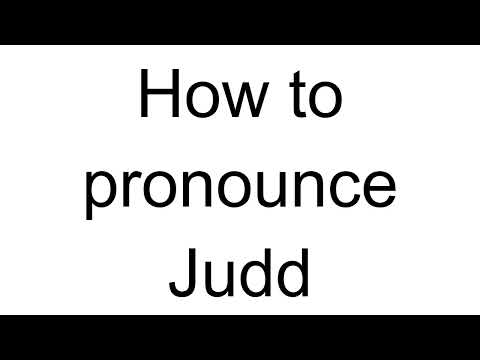 How to Pronounce Judd (English)