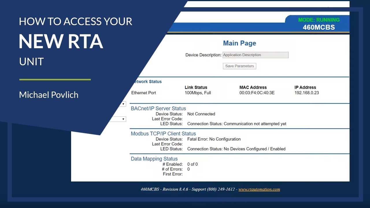 How to access your new Real Time Automation Unit