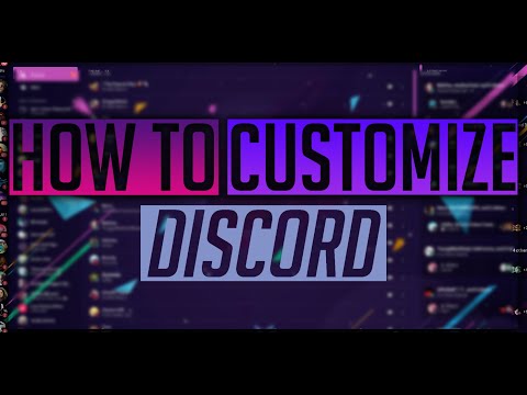 How To Customize Discord (menu color and background)