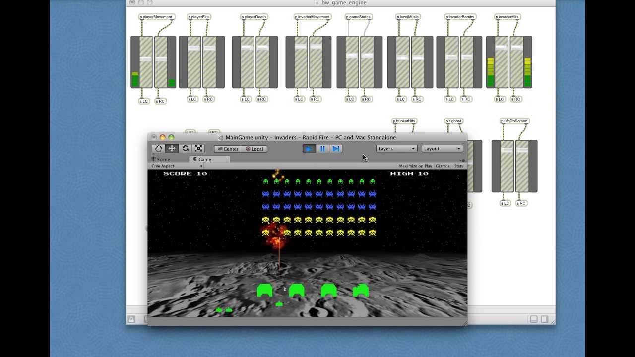 Space Invaders MaxMSP Sound Design