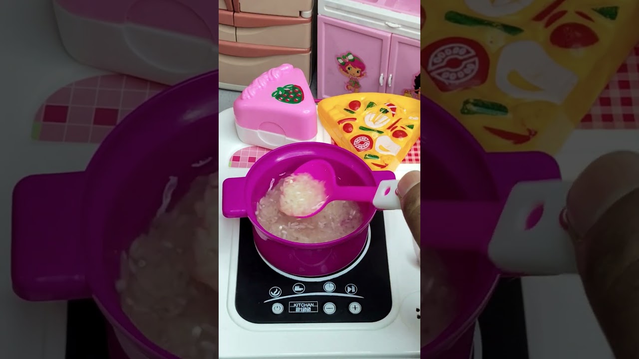 Satisfying Unboxing & Review of Miniature — Making Cooking Rice in My Toy Kitchen Set! 🍟