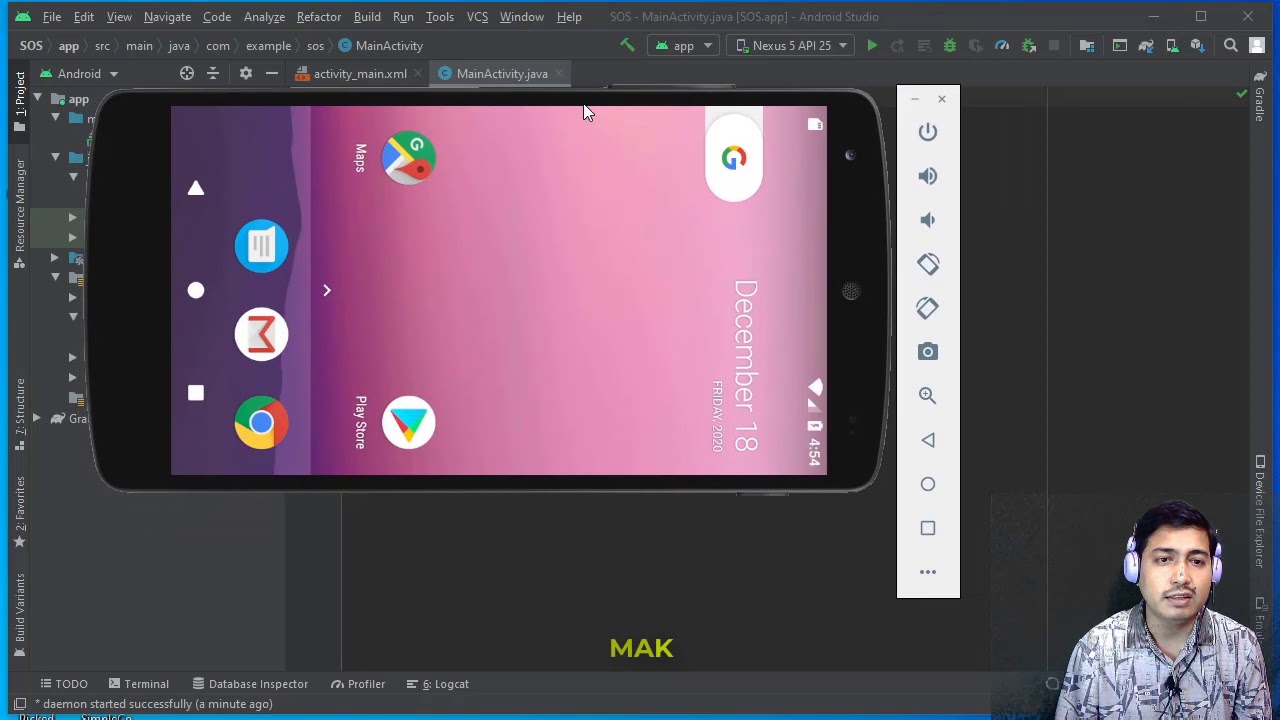 Android Studio Tutorial Add Android Emulator within Android Studio 4.1 | Nexus 5 API 25 Device