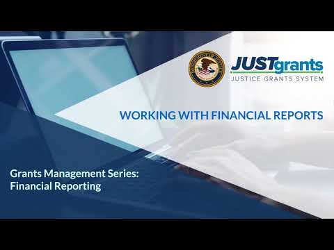 JustGrants Financial Reporting