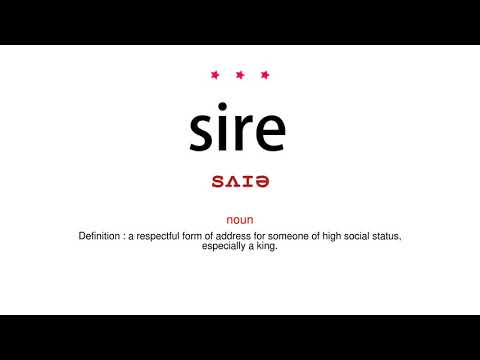 How to pronounce sire - Vocab Today