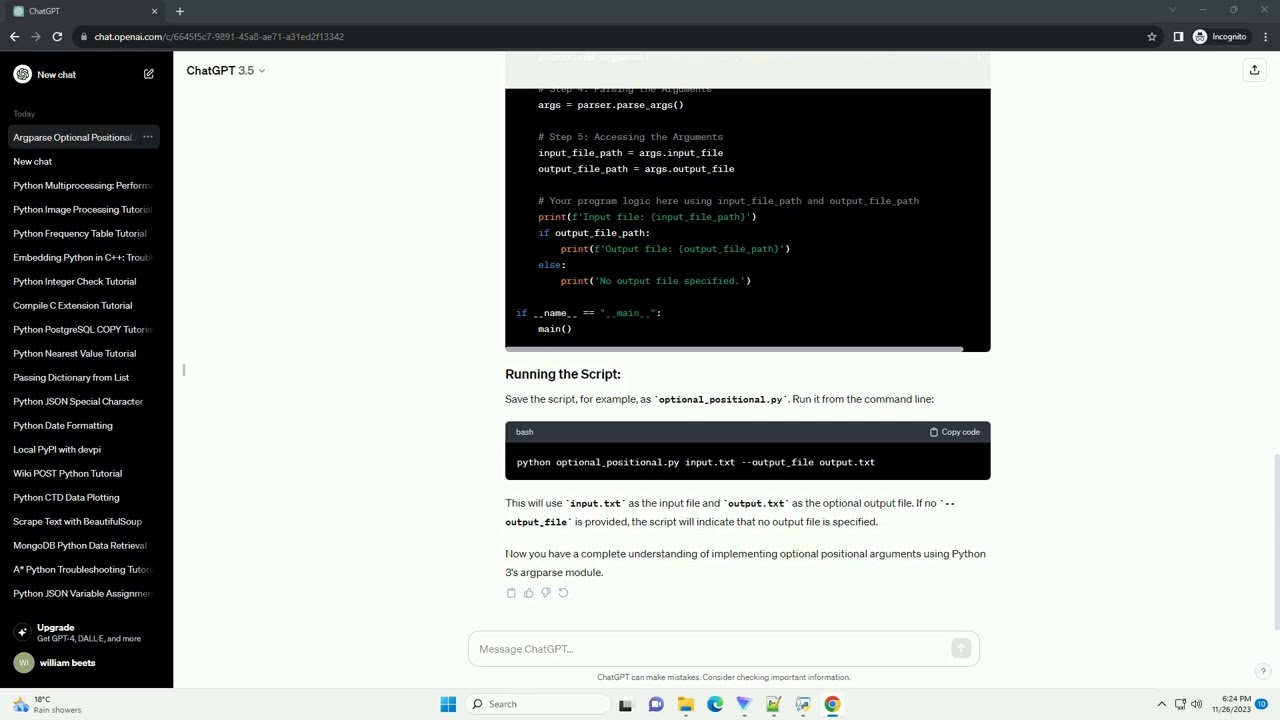 Python3 Argparse optional positional argument