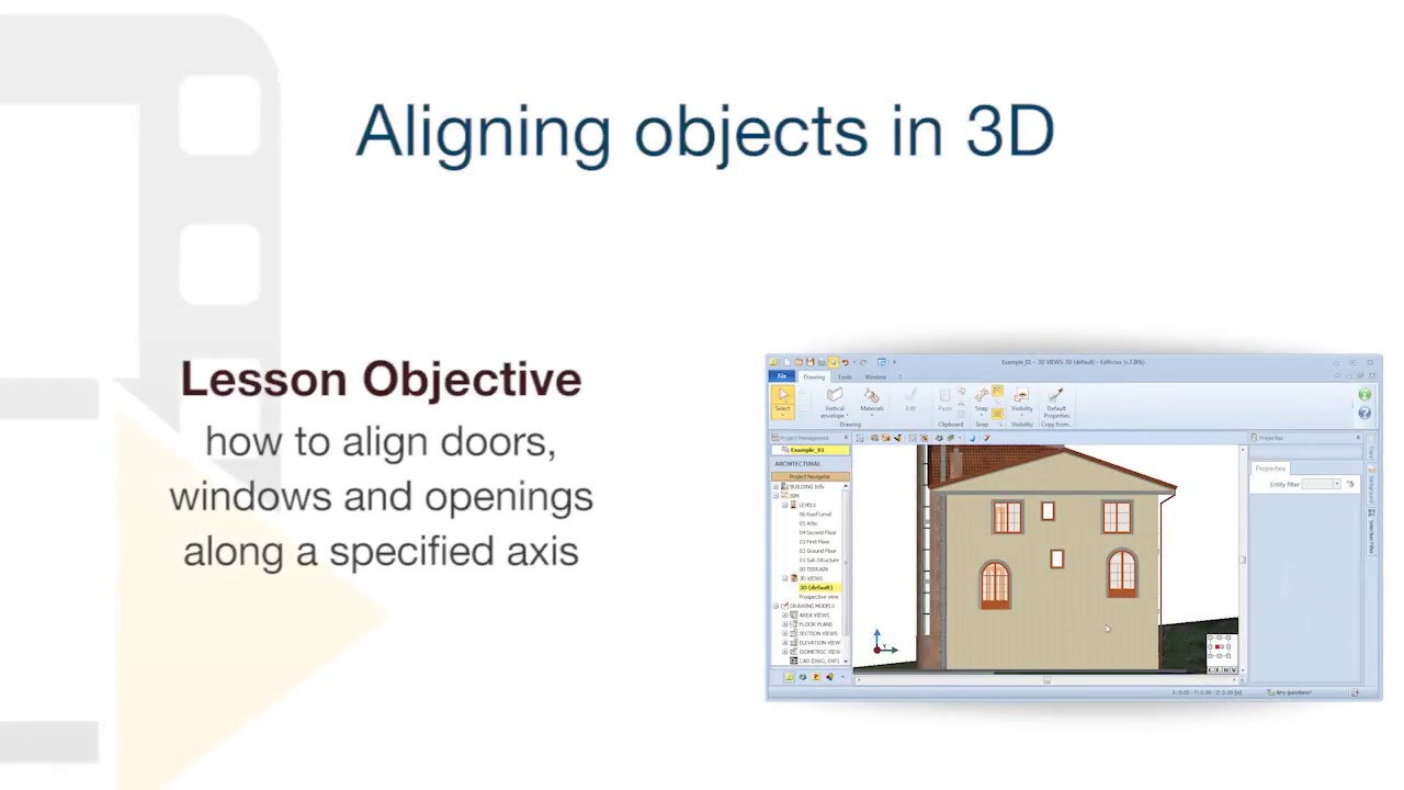 Edificius Tutorial - Aligning specific objects in 3D view - ACCA software