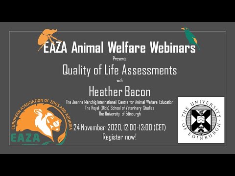 EAZA Animal Welfare Webinar – 𝗛𝗲𝗮𝘁𝗵𝗲𝗿 𝗕𝗮𝗰𝗼𝗻