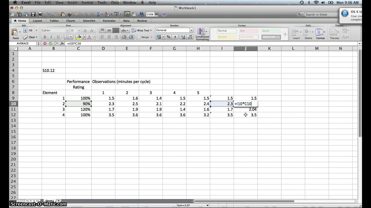 Time Study Data Analysis