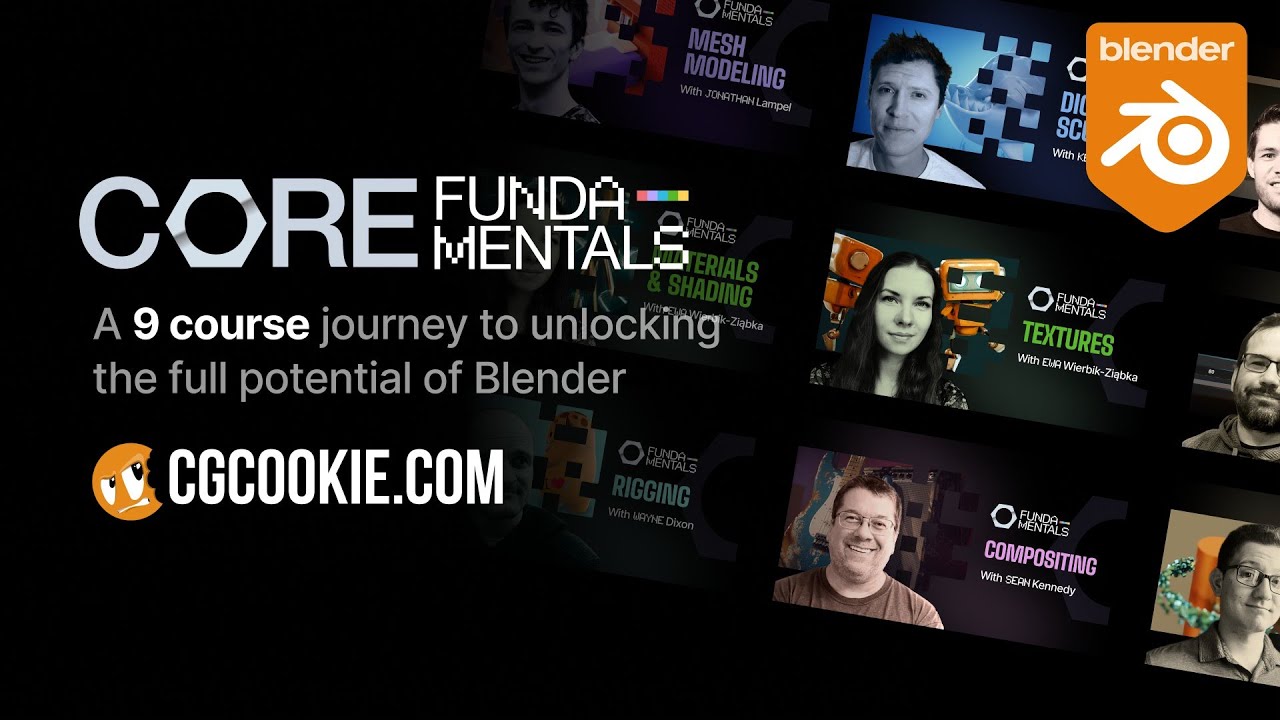 CORE Fundamentals | 9 essential Courses for Blender | Launch Day Trailer