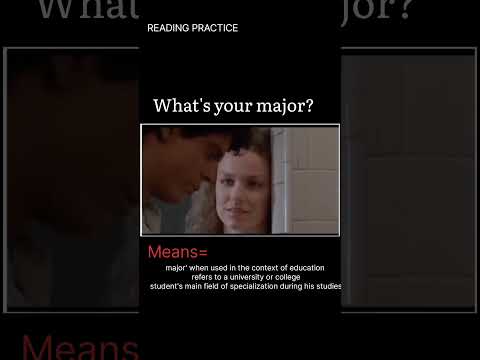 What's your major? (meaning)#grammar  #short