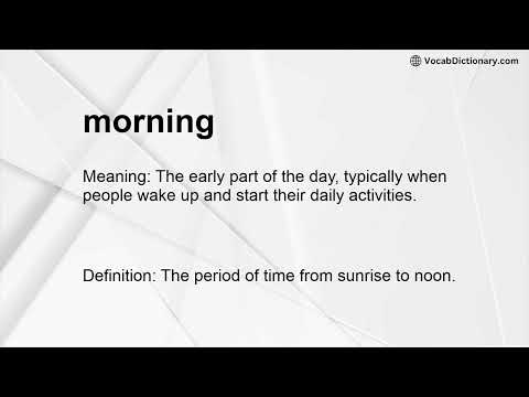 morning Meaning