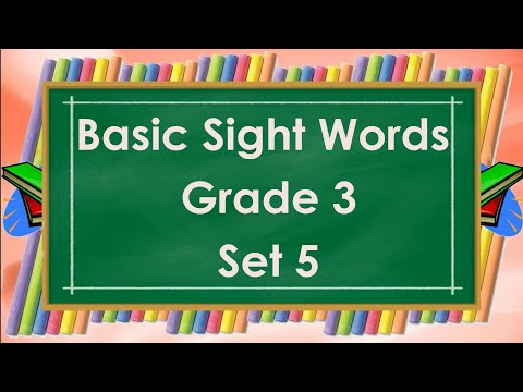 Basic Sight Words Grade 3 Set 5